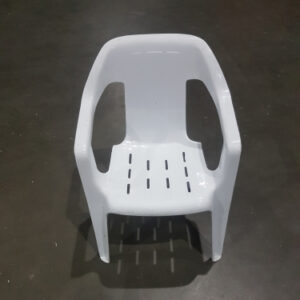 White Pipee Plastic Chair - Bargain Party Hire