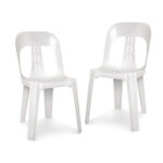 White Pipee Plastic Chair - Bargain Party Hire